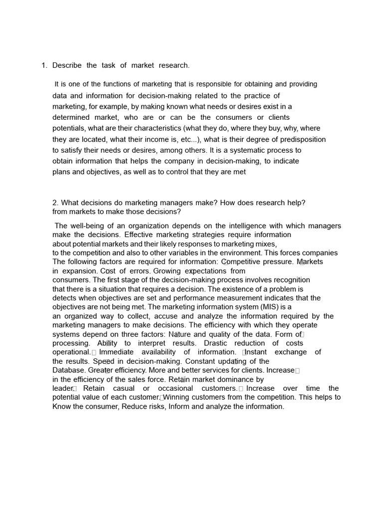 Market Research: Key Concepts and Steps | PDF | Marketing | Market ...