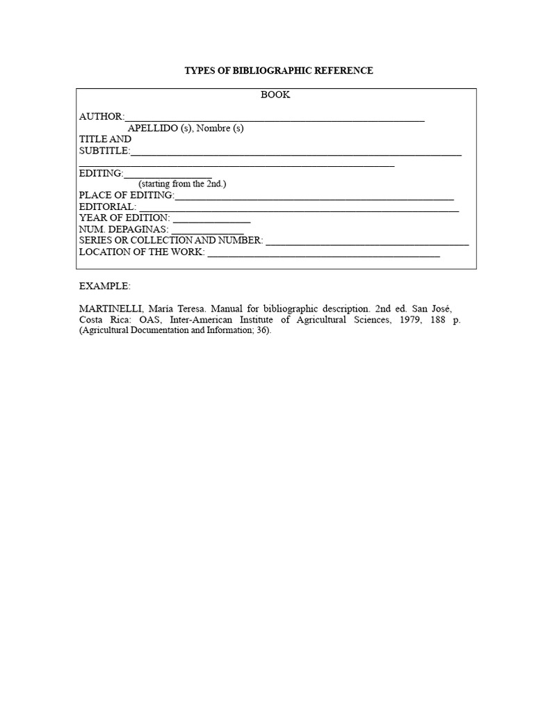 Examples of Bibliographic Entries | PDF