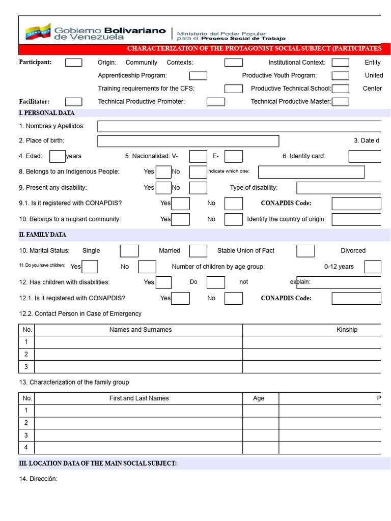 Characterization Form | PDF