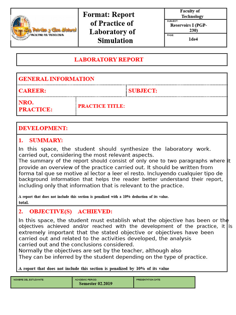 Reservoirs I Laboratory Report Summary | PDF | Simulation