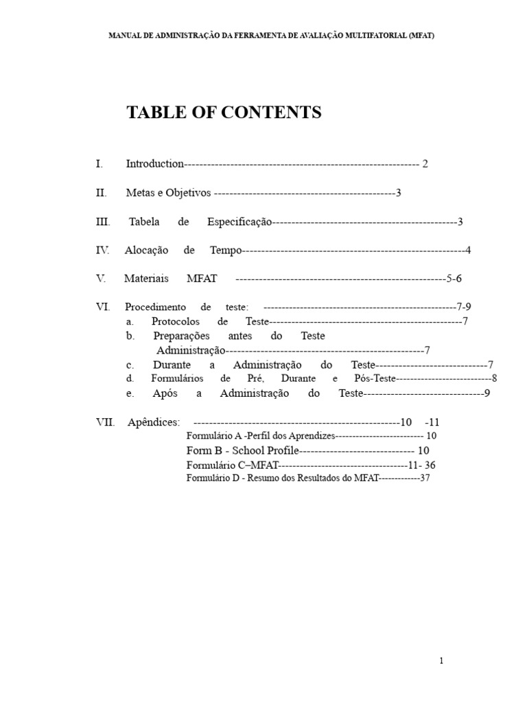 Revised MFAT Handbook PDF | PDF | Aprendizado | Tempo