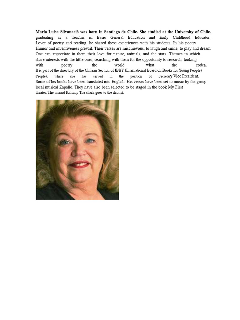 Biography of María Luisa Silva | PDF