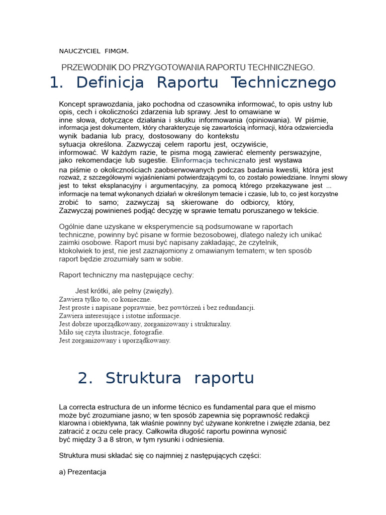 Model Rozwoju Raportu Technicznego-01 | PDF
