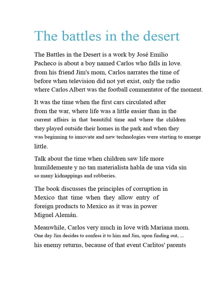 The Battles of The Desert | PDF