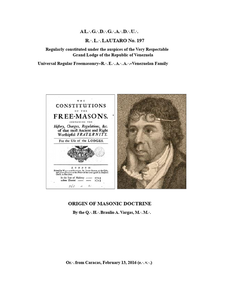 Origins of Masonic Doctrine Explained | PDF | Freemasonry | Masonic Lodge
