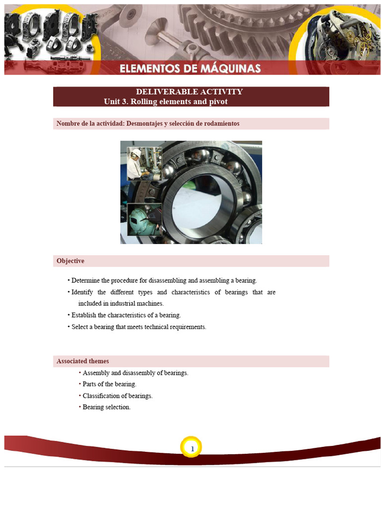 Deliverable Activity 3 Machine Elements | PDF | Bearing (Mechanical) | Machines