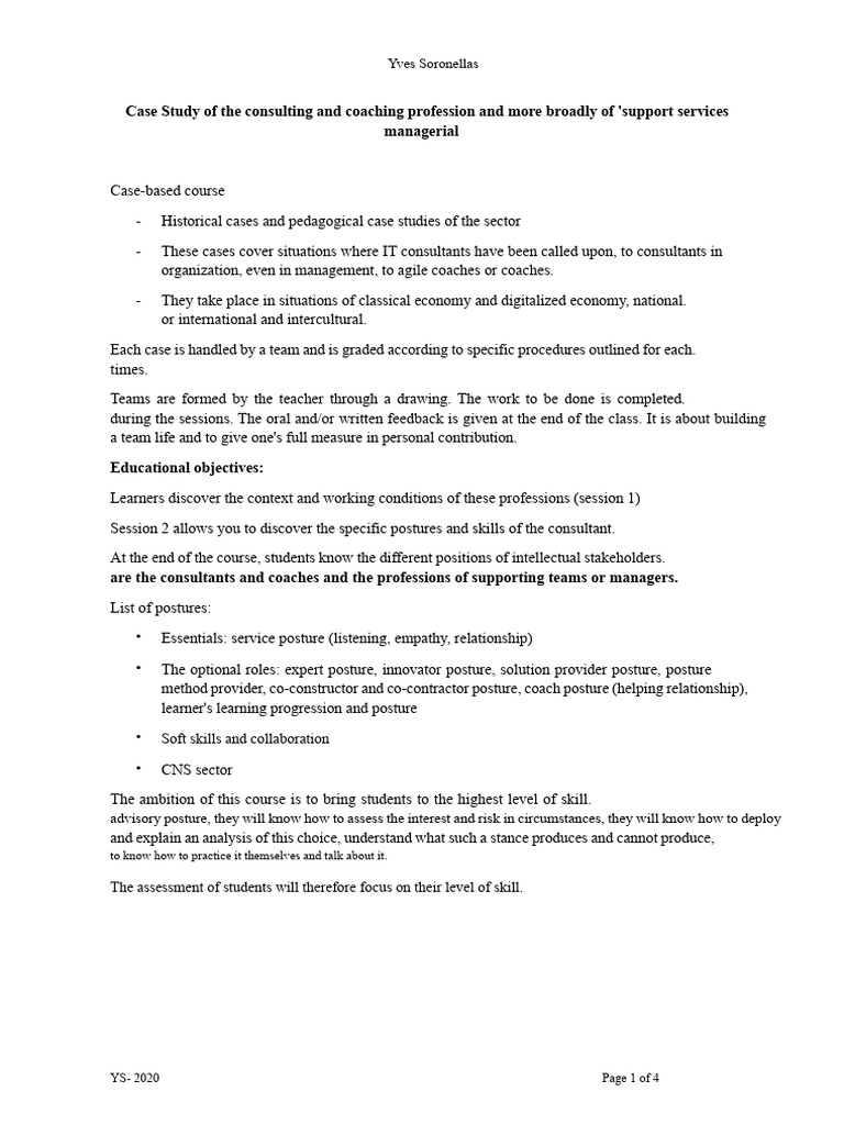 Case Study Consultant | PDF | Procedural Knowledge | Expert