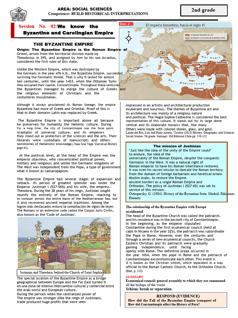 Byzantine Empire Overview for 2nd Grade | PDF | Byzantine Empire ...