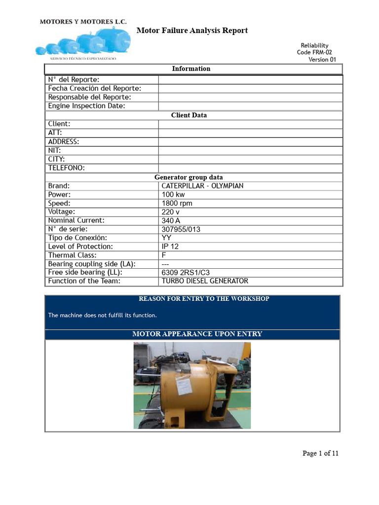 Generator Failure Report Baker Tests | PDF | Insulator (Electricity ...