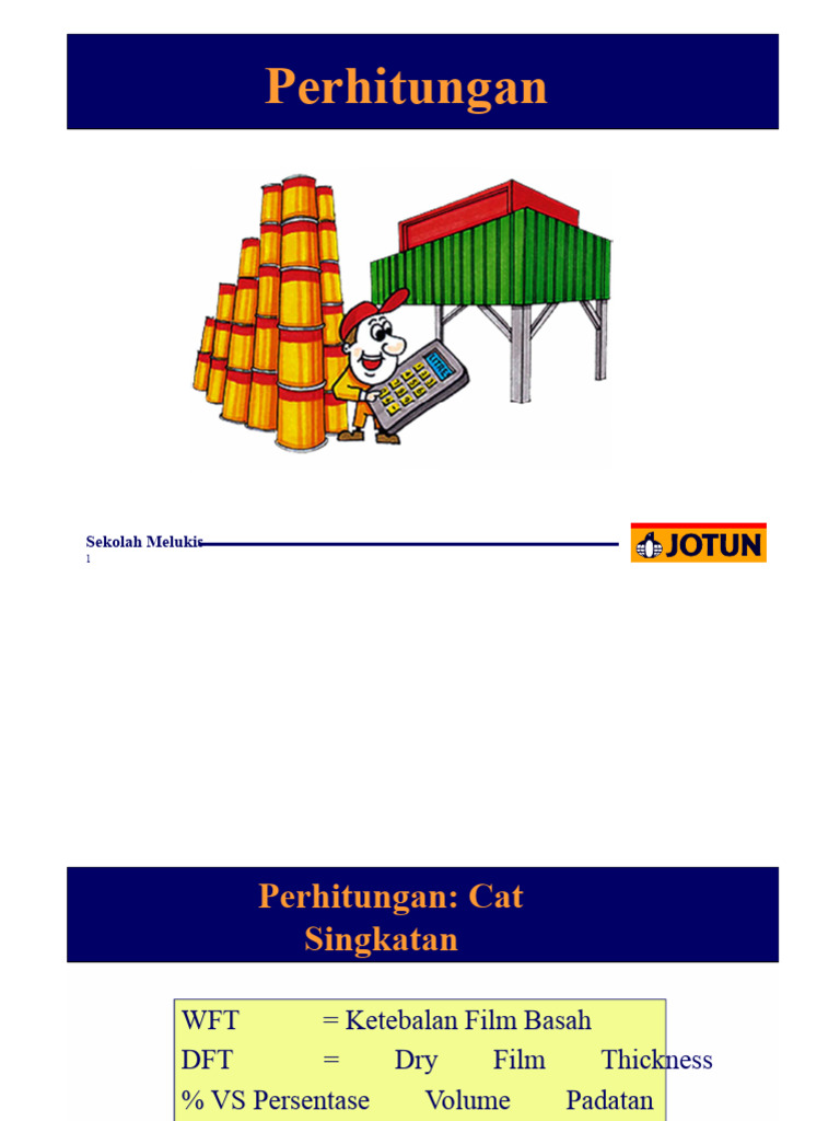 Perhitungan Konsumsi Cat dan DFT | PDF
