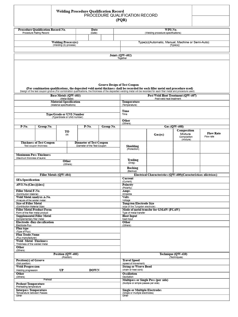 Welding Procedure Qualification Record | PDF | Welding | Construction