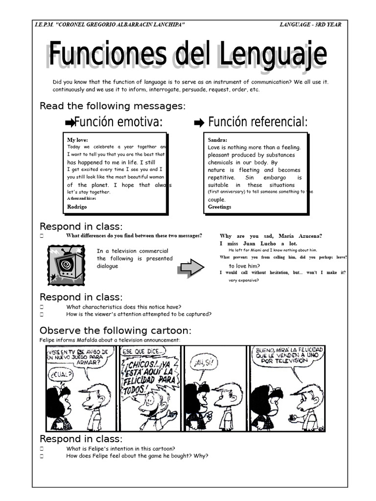Functions of Language | PDF | Linguistic Morphology | Language Mechanics