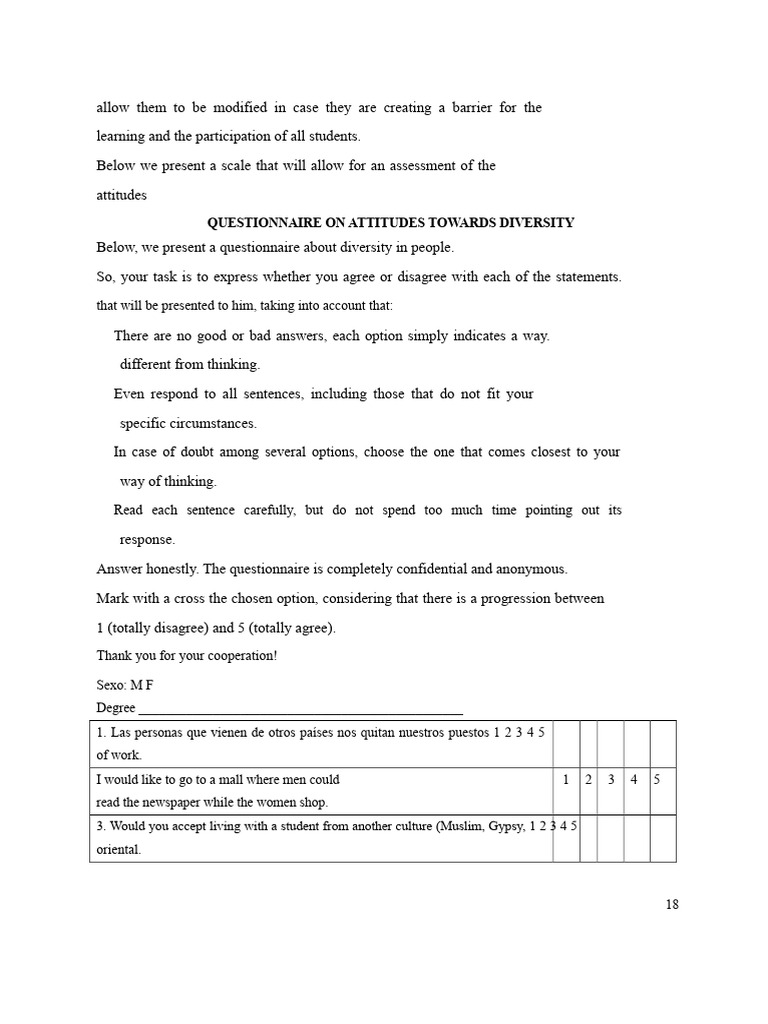 Attitude Questionnaire | PDF | Hearing Loss | Visual Impairment