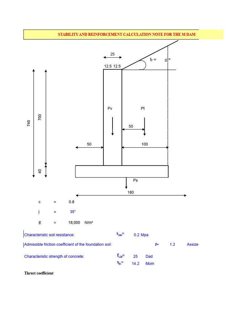 147896742 Calculation Note Retaining Wall | PDF | Civil Engineering ...