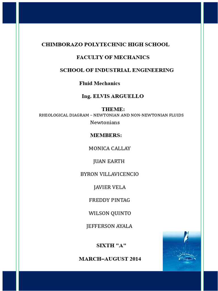 Rheological Diagram: Fluid Types Explained | PDF | Rheology | Viscosity