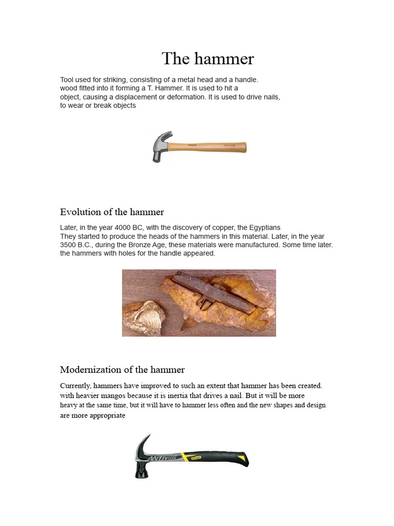 History and Evolution of Hammers | PDF