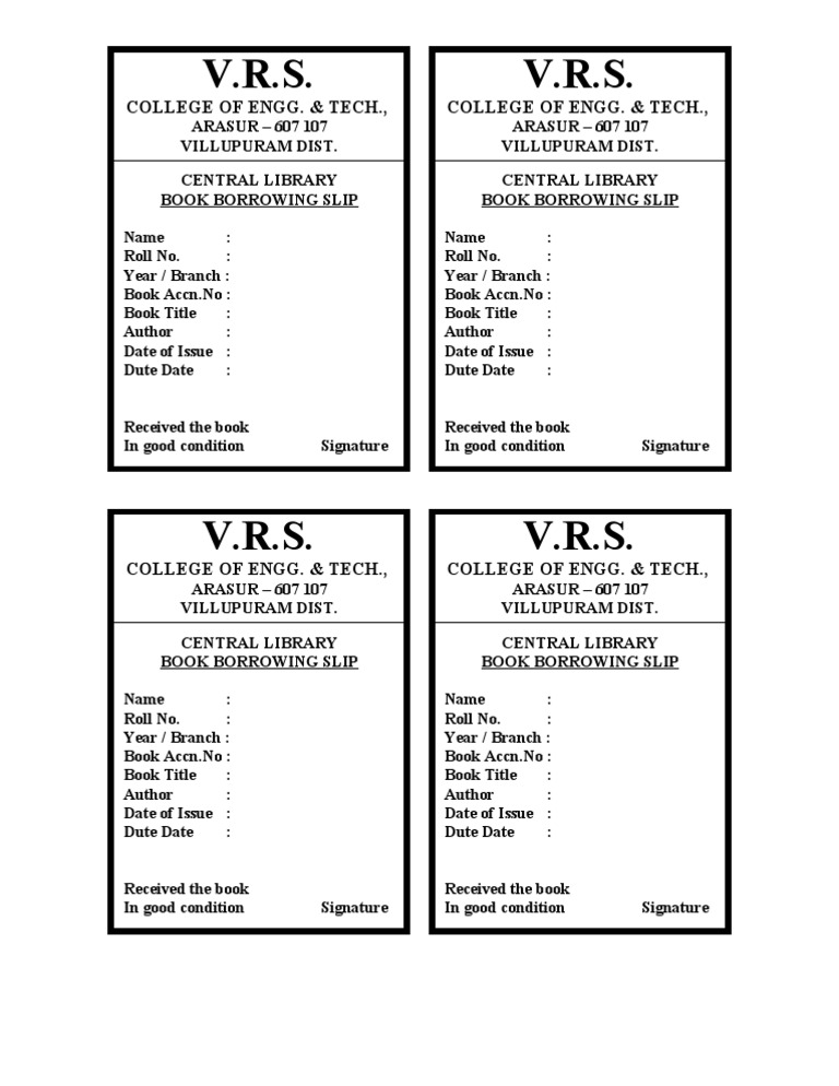 Book Slip | PDF Book Slip | PDF