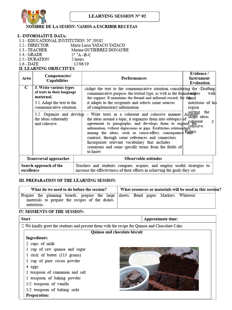 Learning Session We Write An Instructional Text | PDF | Chocolate | Foods