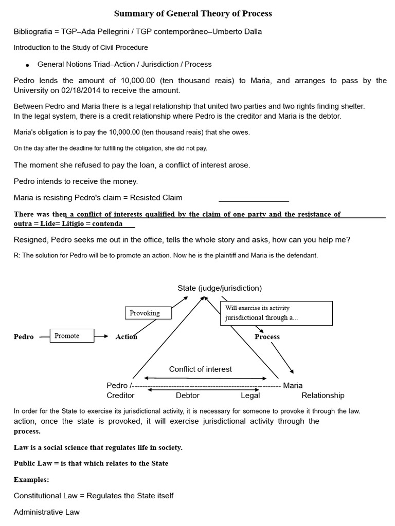 Summary of General Theory of The Process | PDF | Jurisdiction | Arbitration