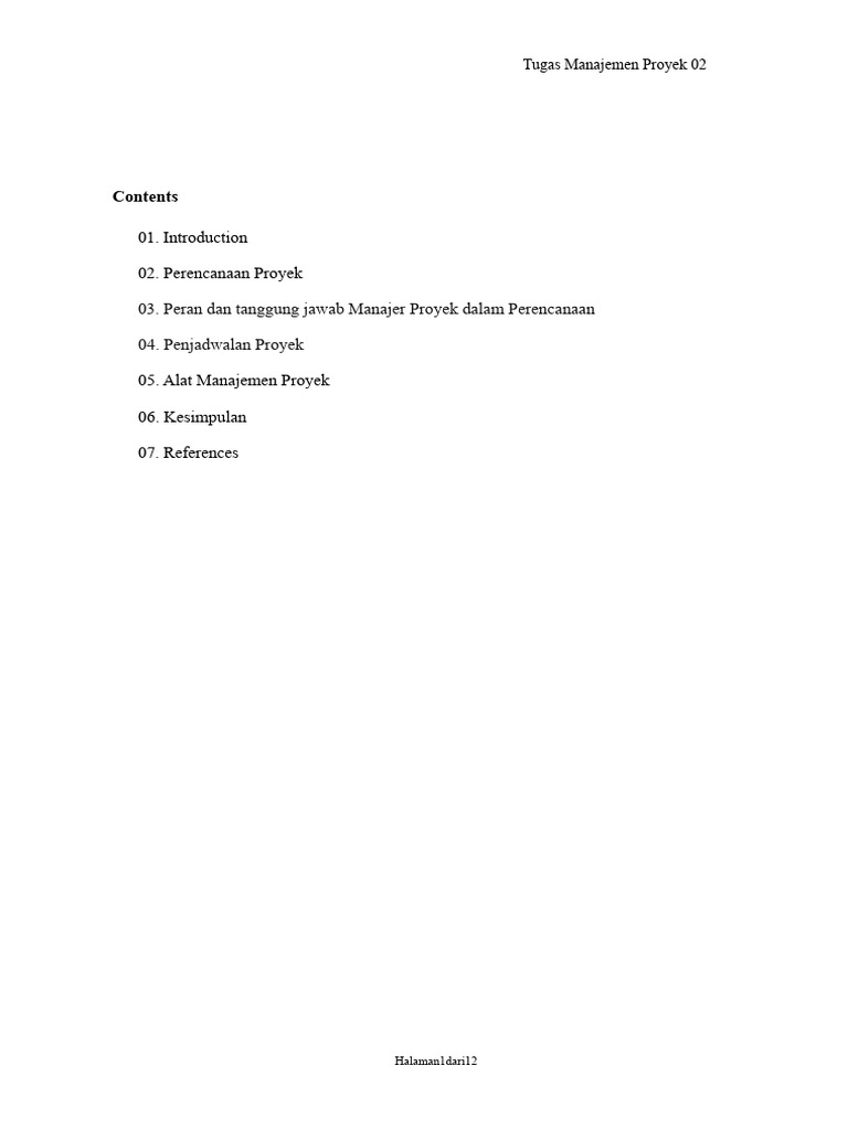 Perencanaan Dan Penjadwalan Proyek | PDF