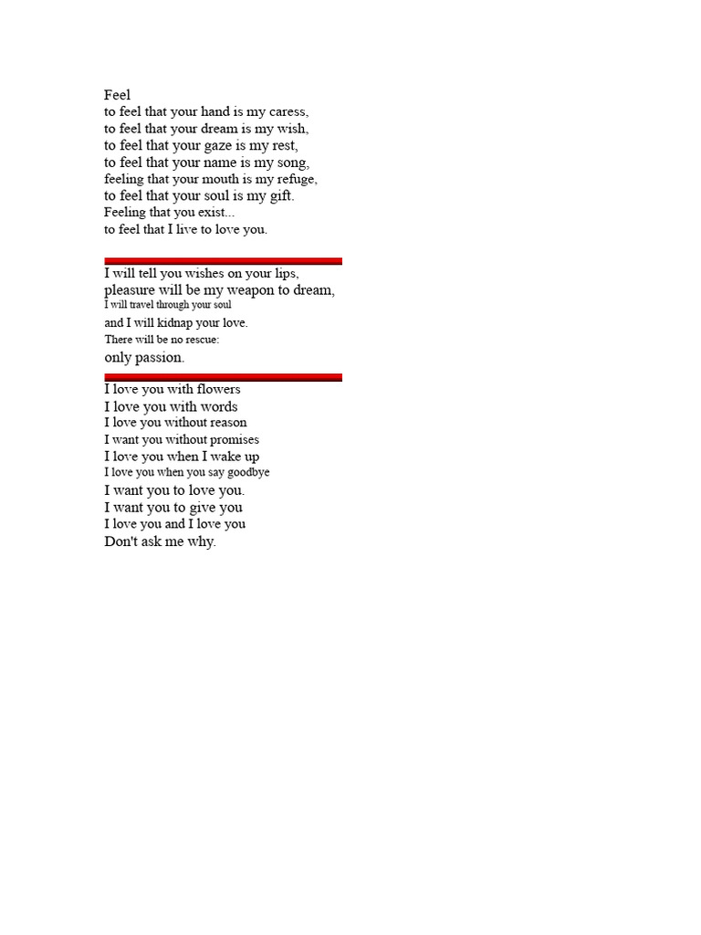 Passionate Love Poem | PDF