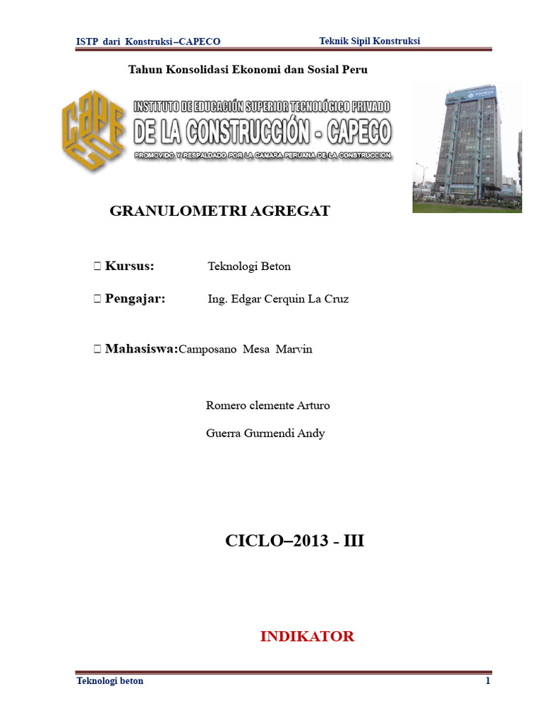 Analisis Granulometri Agregat Beton | PDF