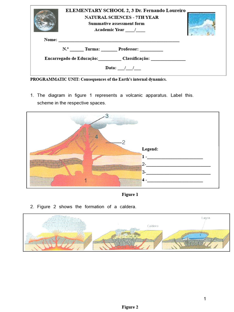 7th Grade Natural Sciences Assessment | PDF | Volcano | Earthquakes