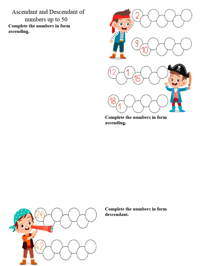 Ascending and Descending Numbers | PDF