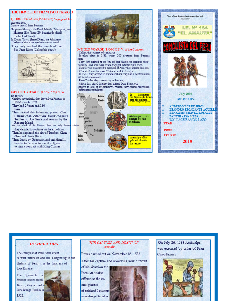 Triptych Conquest of Peru | PDF | Francisco Pizarro | Indigenous ...