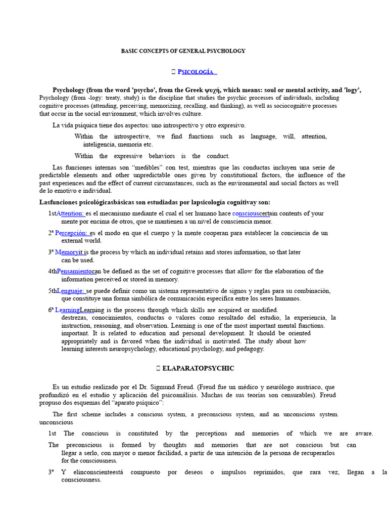 Basic Concepts of General Psychology | PDF | Thought | Motivational