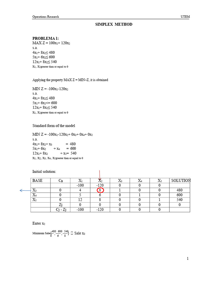 Simplex Method | PDF | Mathematical Optimization | Mathematical Analysis