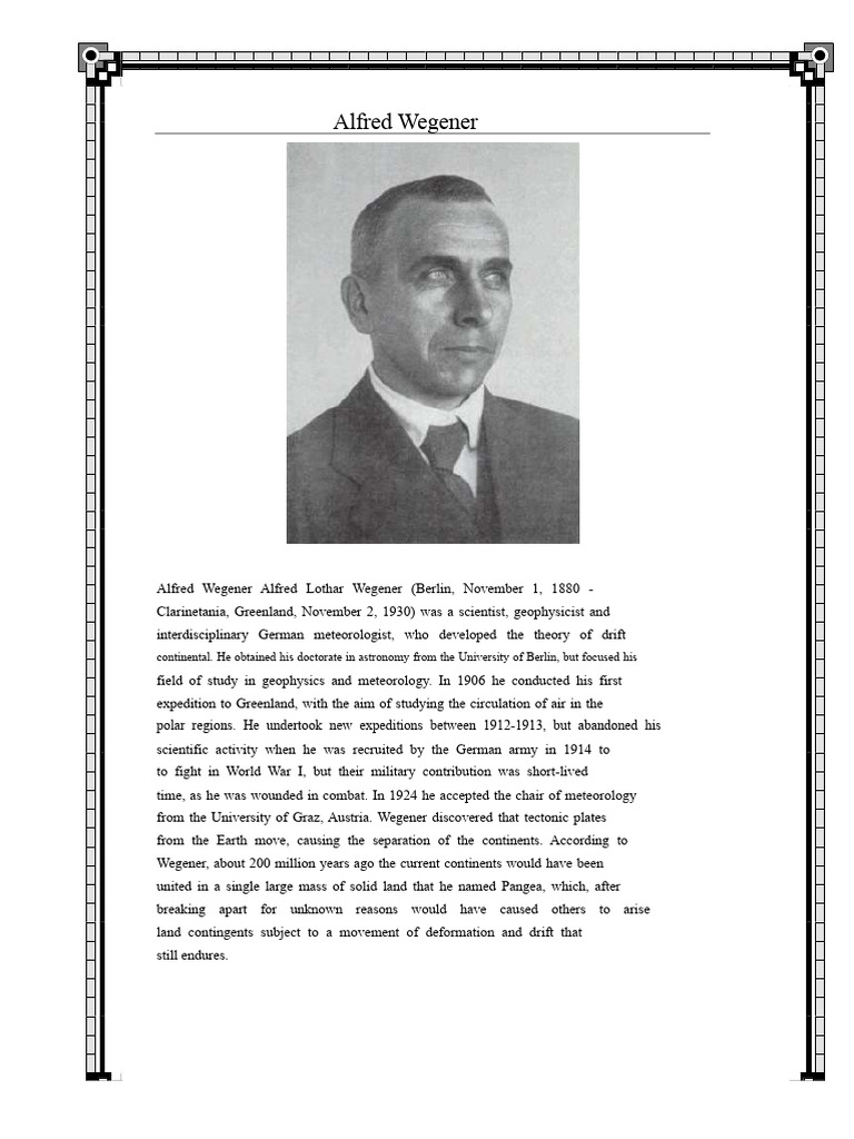 Alfred Wegener | PDF | Nature | Natural Sciences