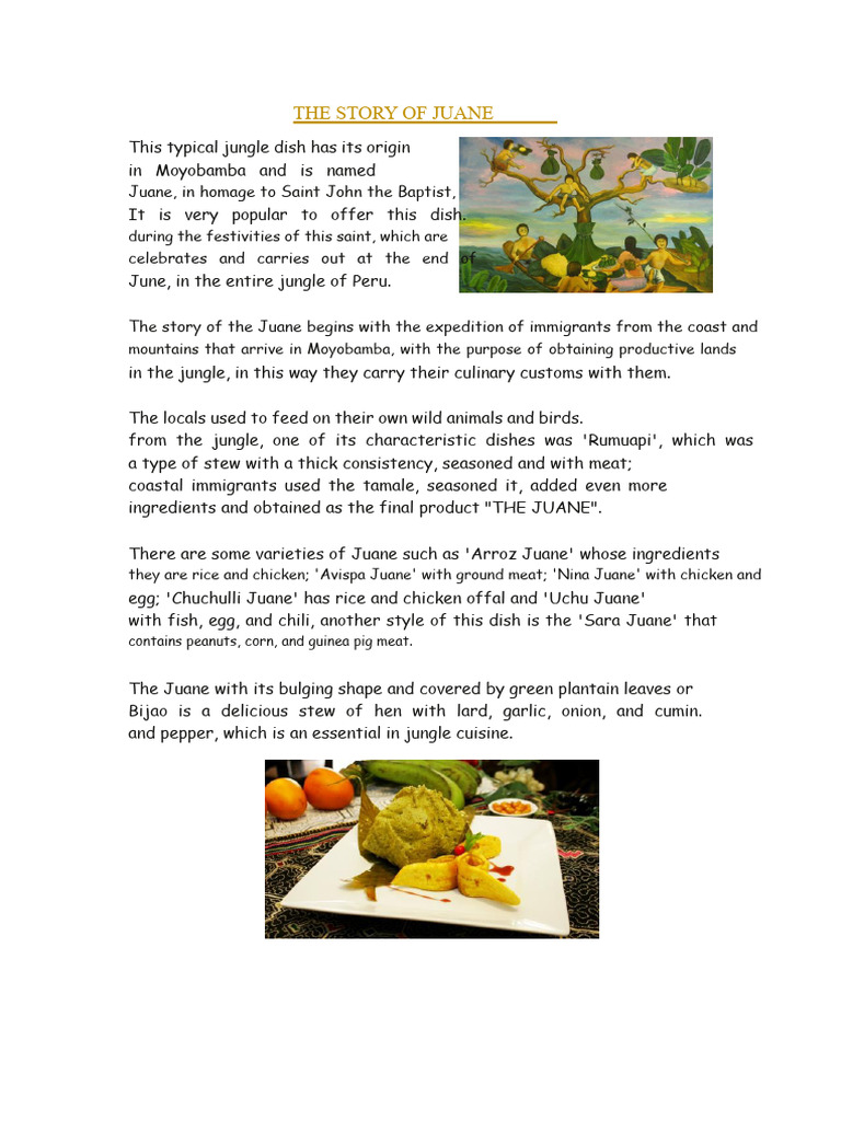 Juane: Traditional Peruvian Jungle Dish | PDF | Andes | Food And Drink