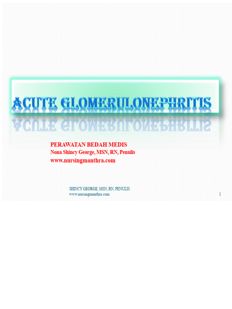 Glomerulonefritis Akut.pptx | PDF