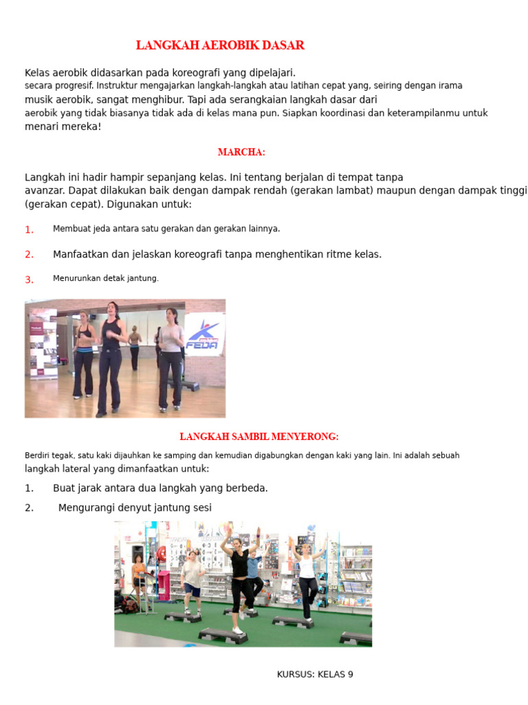 Langkah Aerobik Dasar | PDF