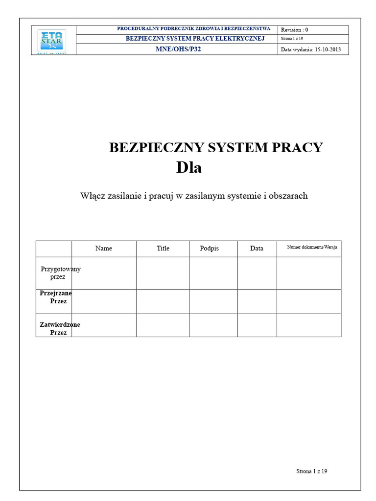 Procedura ESSW | PDF