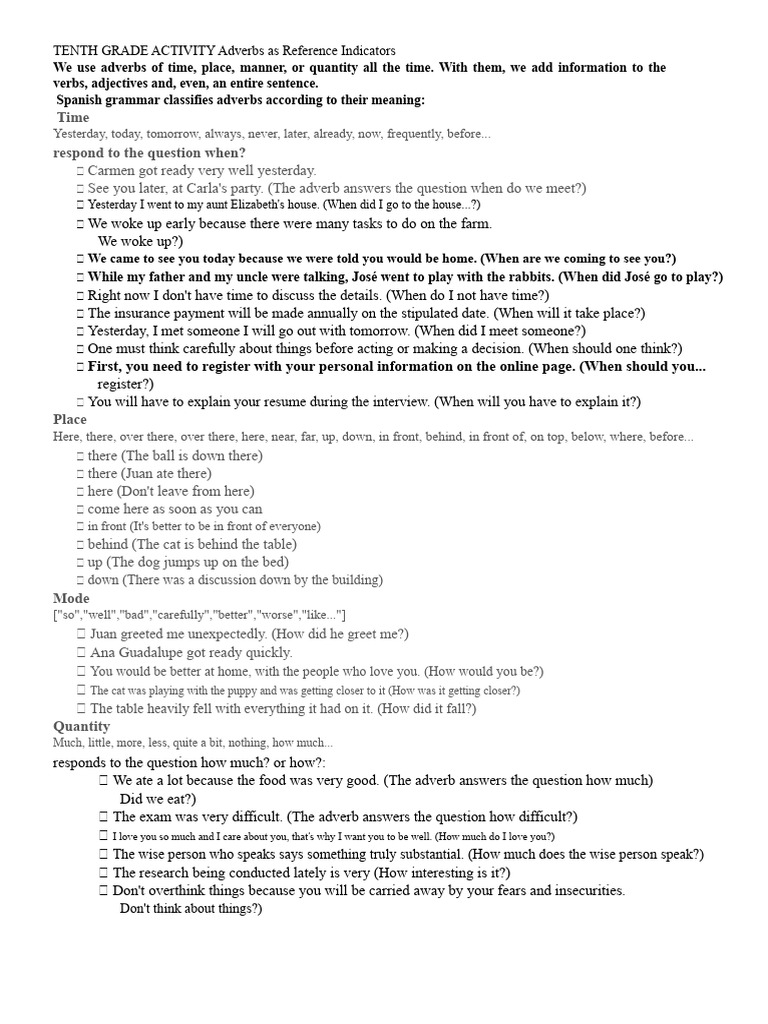 Adverbs as Referential Indicators | PDF | Adverb | Adjective