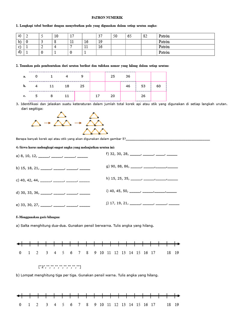 Pola dan Urutan Angka dalam Matematika | PDF
