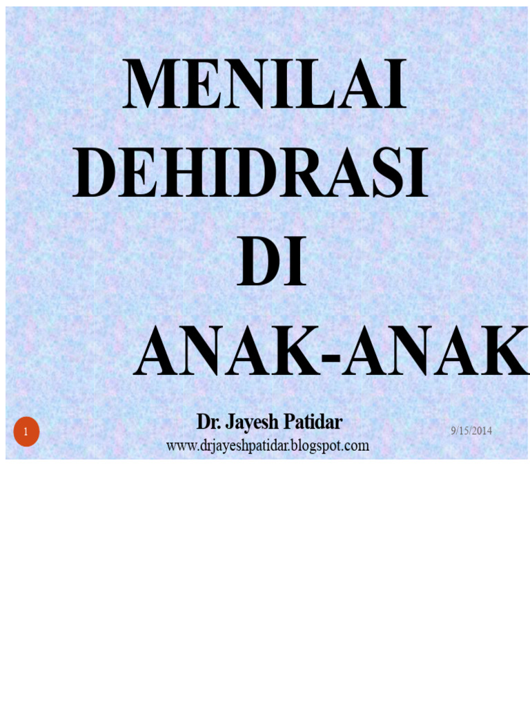 Penilaian Dehidrasi pada Anak-anak | PDF