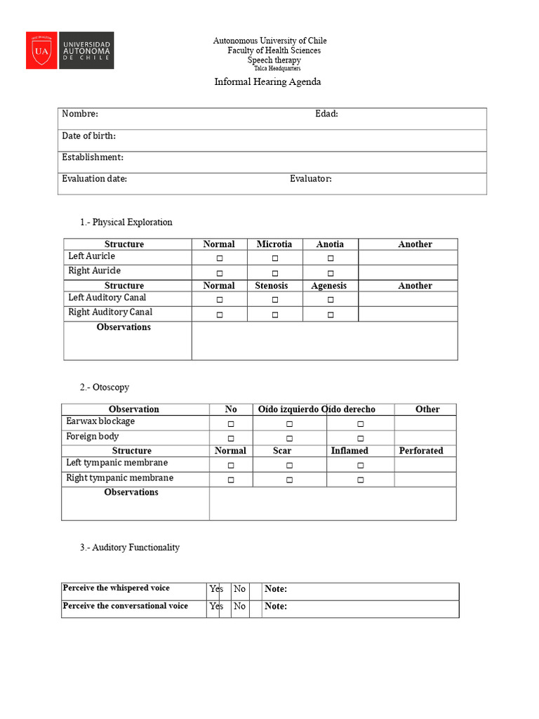 Informal Listening Guidelines | PDF