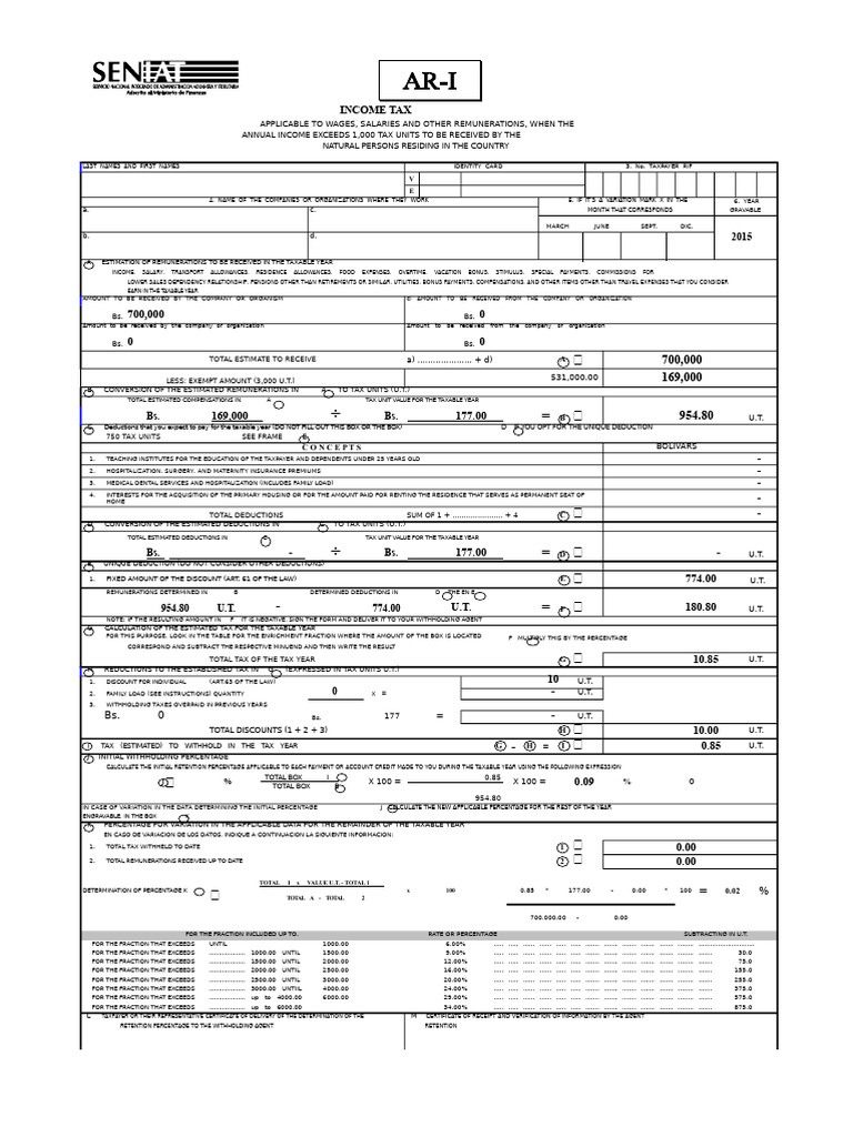 ARI Form - Exemption | PDF | Tax Deduction | Income Tax