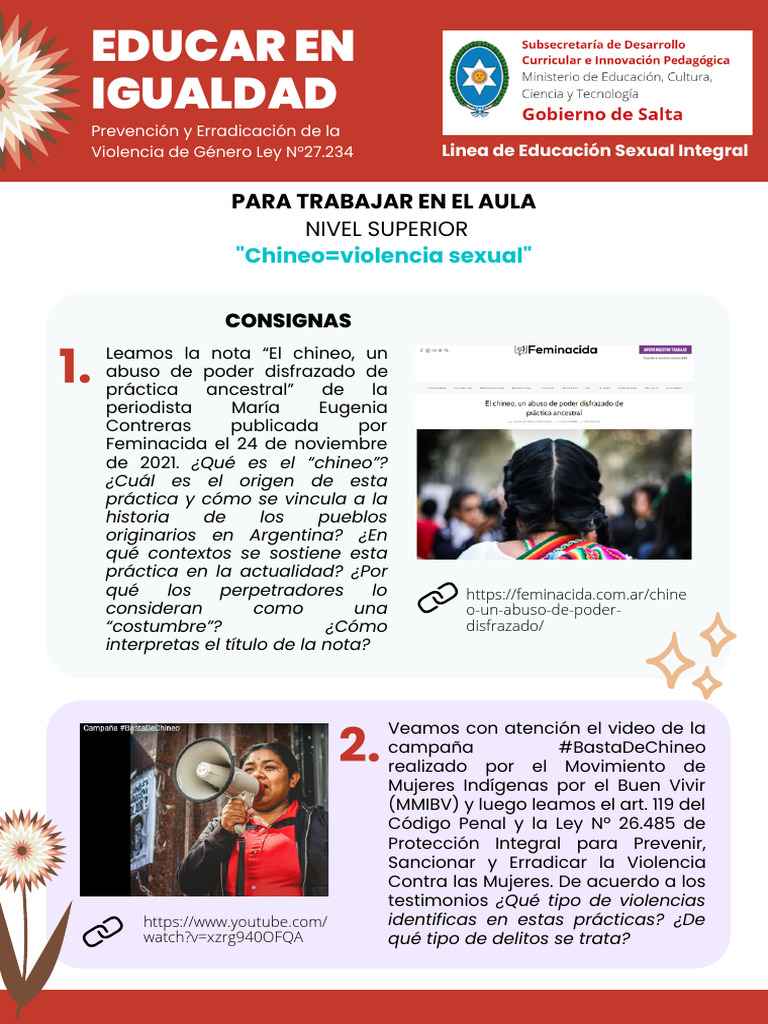 Interculturalidad Nivel Superior Chineo Violencia Sexual | PDF | La ...