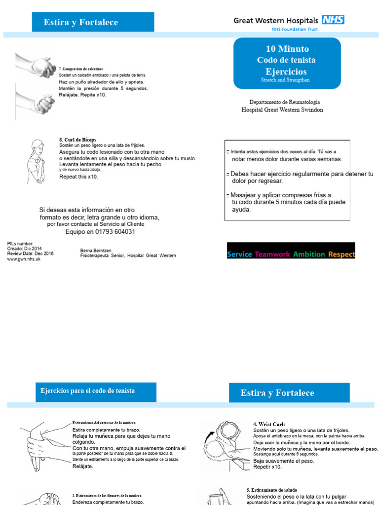 ejercicios-para-el-codo-de-tenista.pdf | PDF | Mano | Extremidades ...