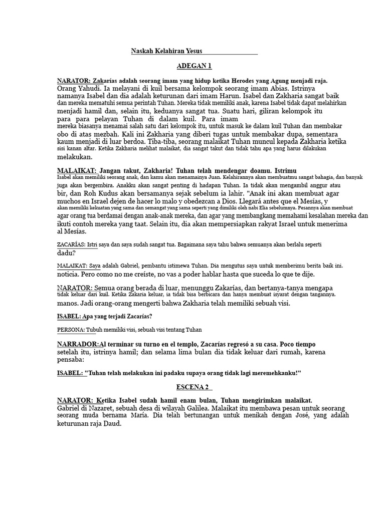 Naskah Kelahiran Yesus | PDF