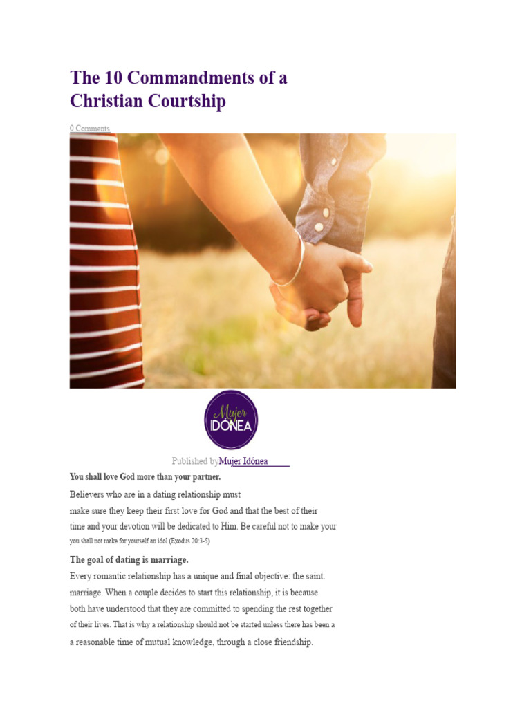 10 Commandments for Christian Dating | PDF | Marriage | Ten Commandments