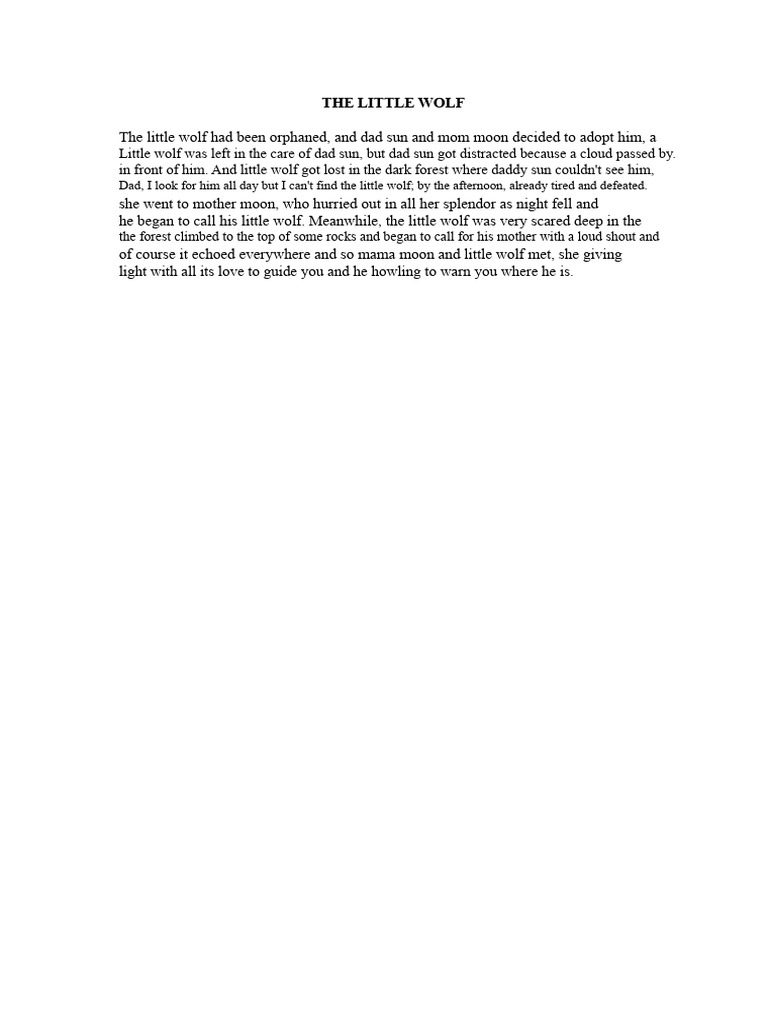 The Little Wolf | PDF