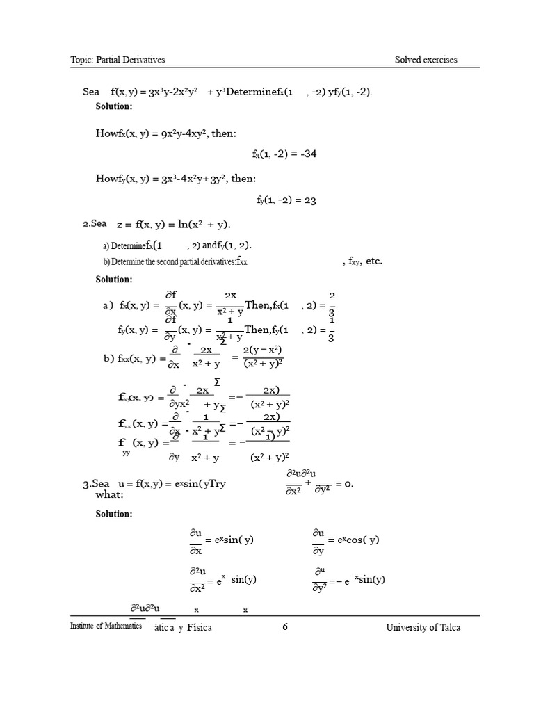 Partial Derivatives | PDF | Derivative | Tangent