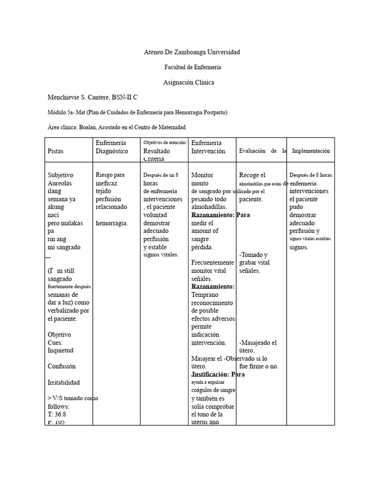 Módulo 5a Mat NCP | PDF | Enfermería | Ciencias de la Salud