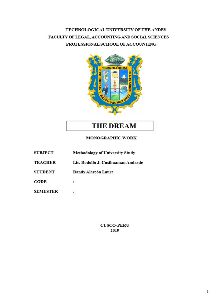 DREAM MONOGRAPH.docx | PDF | Sleep | Insomnia