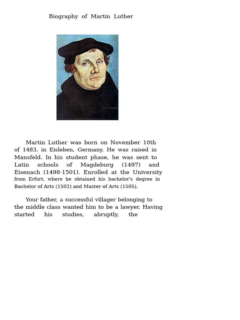 Biography Martin Luther | PDF | Martin Luther | Indulgence